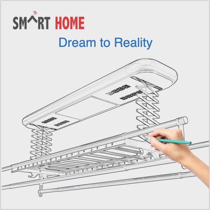 Automated Laundry Rack Smart System With Install / BTO Electric Clothes ...