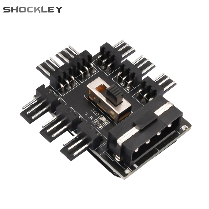 Shockley Chassis Fan Hub 1 to 8 Way12V 3 PIN Cooling Fan Splitter ...