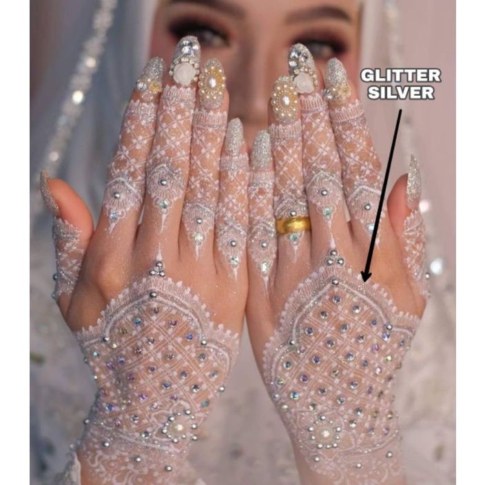 2.5G Glitter Shine Henna Glitter/ Henna Sticker Set | Lazada