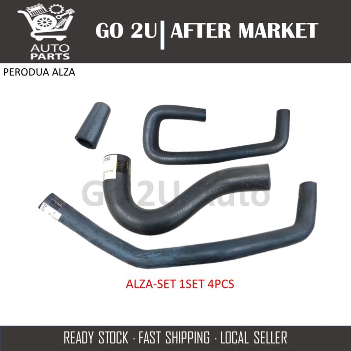 RADIATOR HOSE 1SET 4PCS RUBBER !! - ALZA-SET PERODUA ALZA { Go2U Auto ...