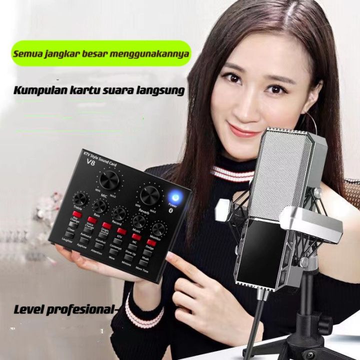 BCB/Sound Card V8 Bluetooth USB – Mixer Audio Live & Streaming Profesional | Lazada Indonesia
