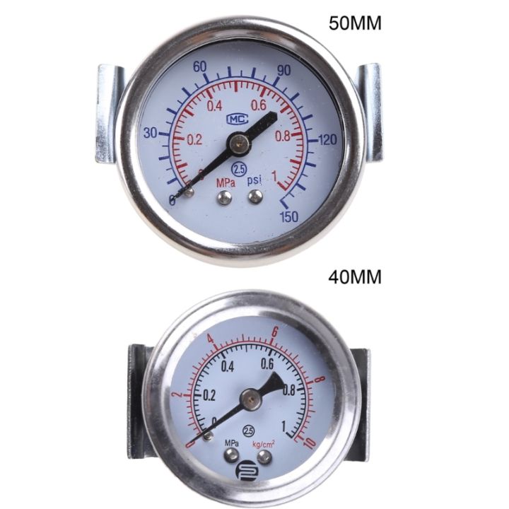 【In-demand】 Industrial Pressure Gauge Dual Scale Pressure Gauge Back ...