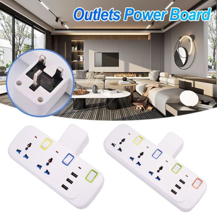 TRAGED UK Household Extension Cord 4 Way Outlets Power Board Smart Plug ...