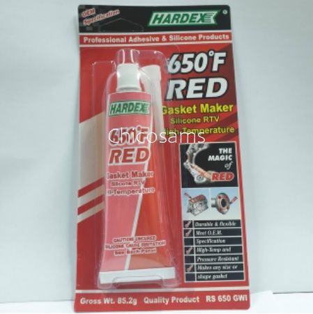 Original Hardex 650 °F RED high temperature Silicone RTV Gasket maker ...