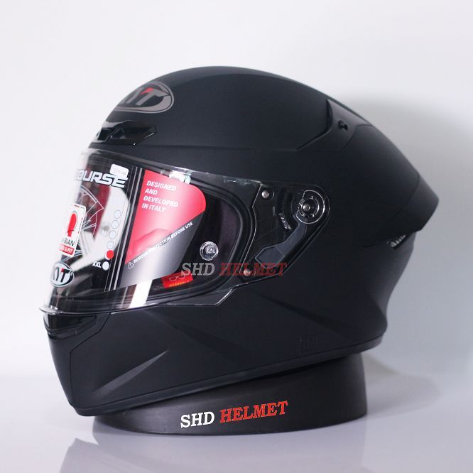 Helm KYT TT Course Plain Matt Black Full Face Hitam Doff Polos | Lazada ...