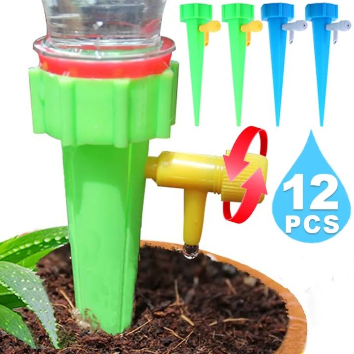 Polocat 1-12pcs Self-Watering Spikes Kits Automatic Waterers Drip ...