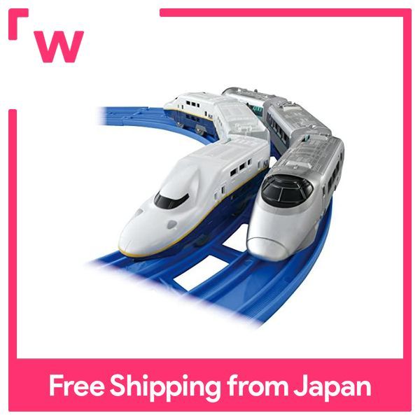 Takara Tomy Plastic Rail Shinkansen YEAR2022 Series 400 Tsubasa & Series E4 Max Coupling Set ...