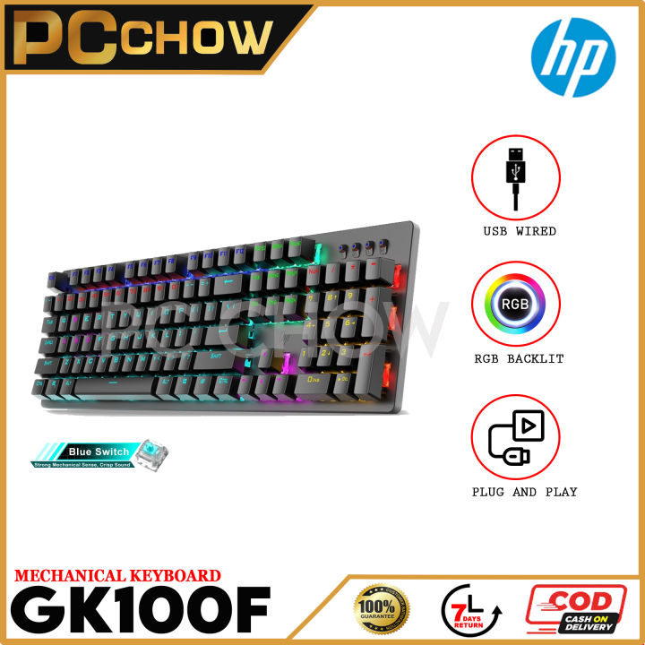 HP GK100F Beast Blue switch mechanical keyboard with programable light ...