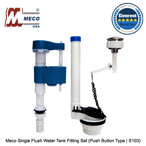 Meco Single Flush Water Tank Fitting Set (Push Button Type S103 ...