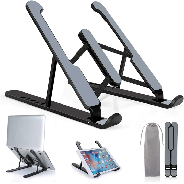 Stand Laptop Holder Notebook Penyangga Lipat Aluminium Adjustable ...