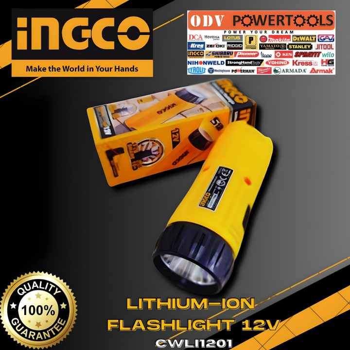 Ingco CWLI1201 S12 Lithium-Ion Flashlight 12V Bare Tool (UNIT ONLY) - ODV POWERTOOLS | Lazada PH