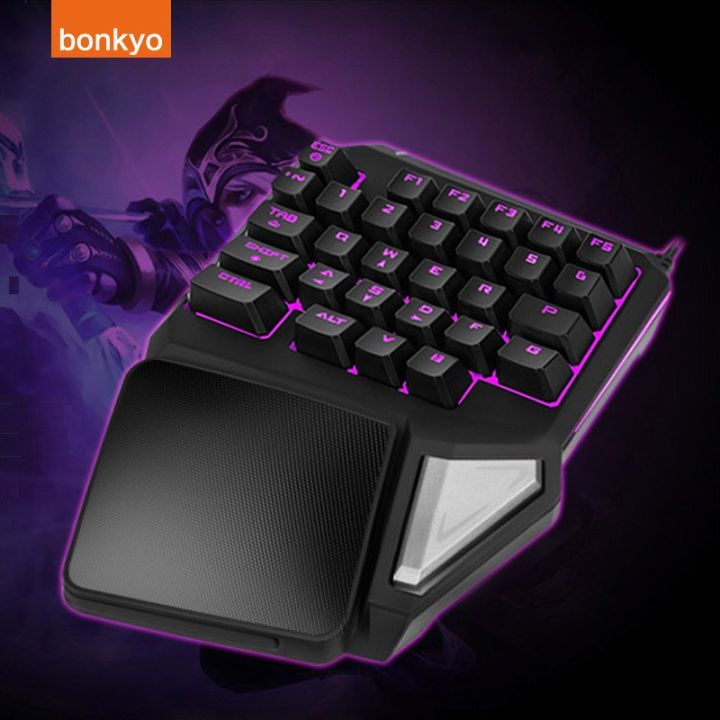 Bonkyo Luminous One-Hand Mechanical Keyboard Satu Tangan - KB14 ...