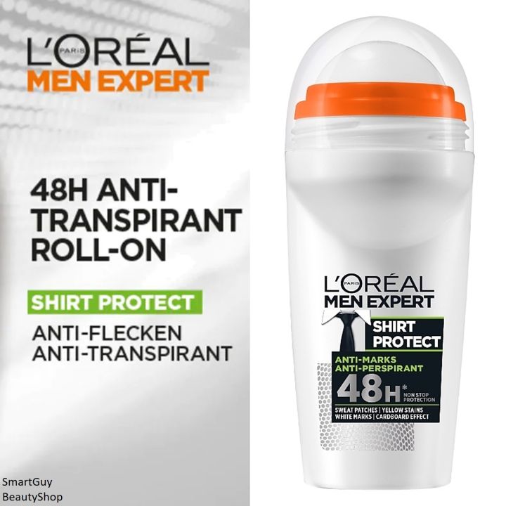 L'Oréal Men Expert Shirt Protect 48H Anti-Perspirant Deodorant Roll-On ...