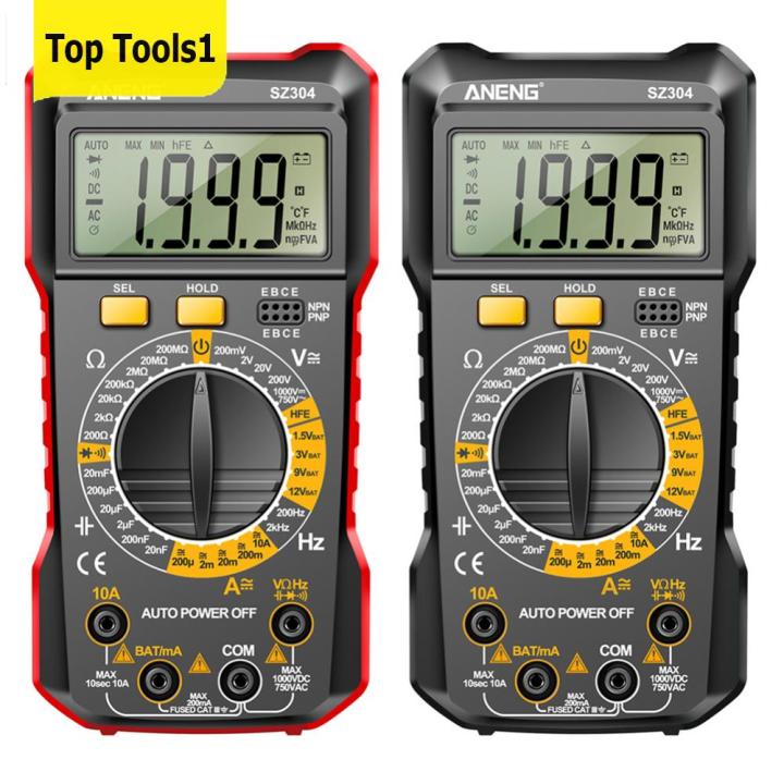 Digital Multimeter Large Screen AC/DC Voltage Tester 2000 Counts Votage ...