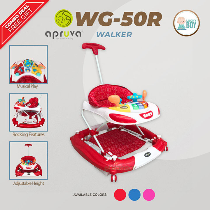 Apruva WG-50R 2 in 1 Convertible Red Walker to Rocker for baby | Lazada PH