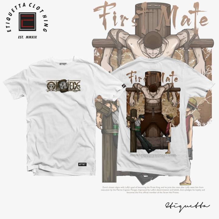 Anime Shirt - Unisex - Etiquetta Co. - One Piece - Zoro - First Mate ...