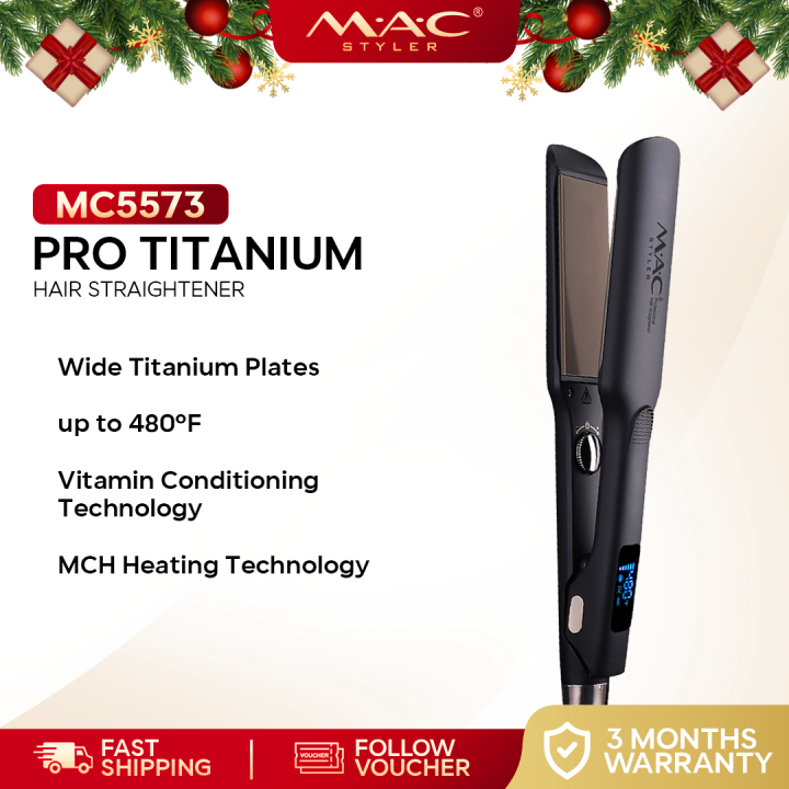 MAC Styler Pro Titanium Hair Straightener Hair Iron Flat Iron MC5573 ...
