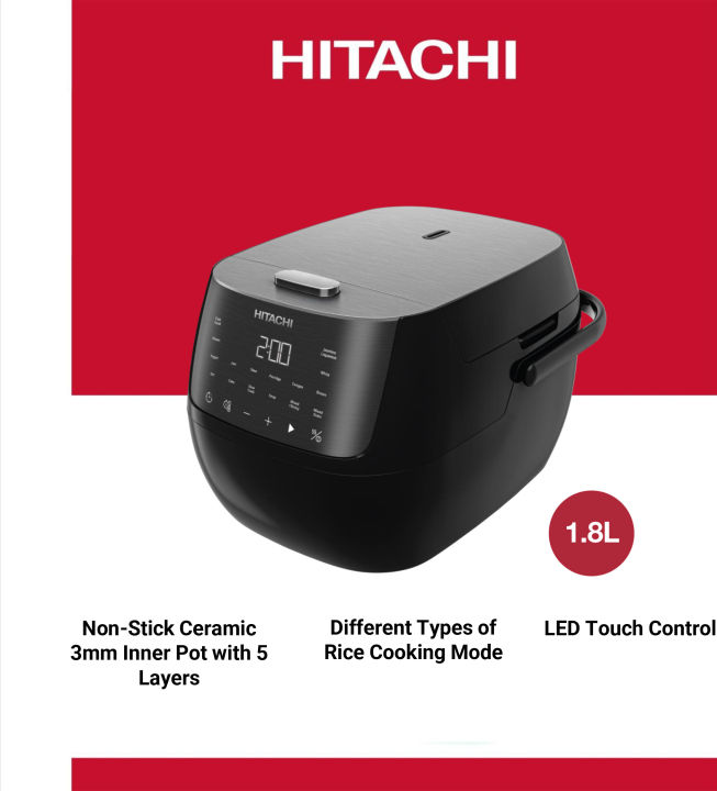 Hitachi Microcomputer 1.8L Rice Cooker RZ-S18VN | Lazada Singapore