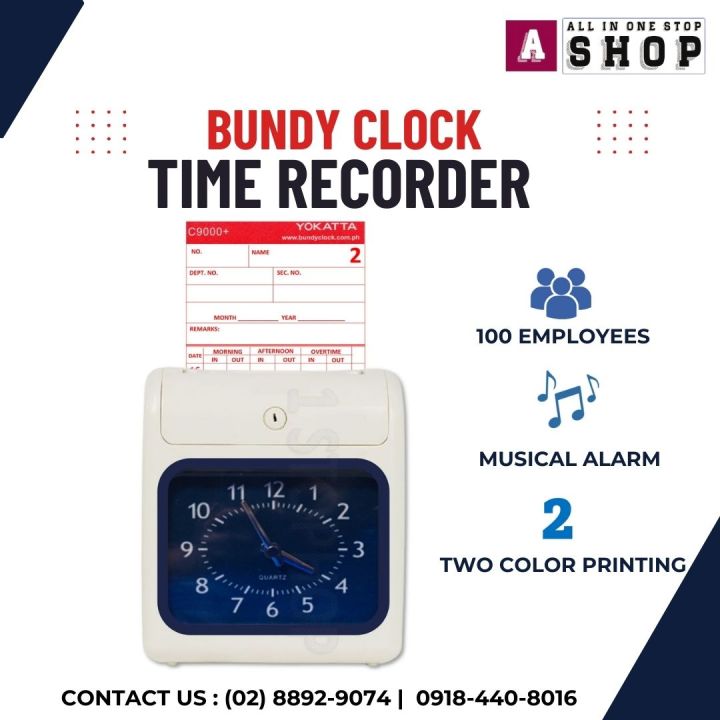 Analog Time Recorder Time Attendance Bundy Clock Payroll Free time ...