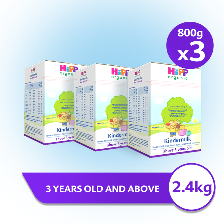 HiPP Organic Kindermilk above 3 Years Old 2.4kg (800gx3) | Lazada PH