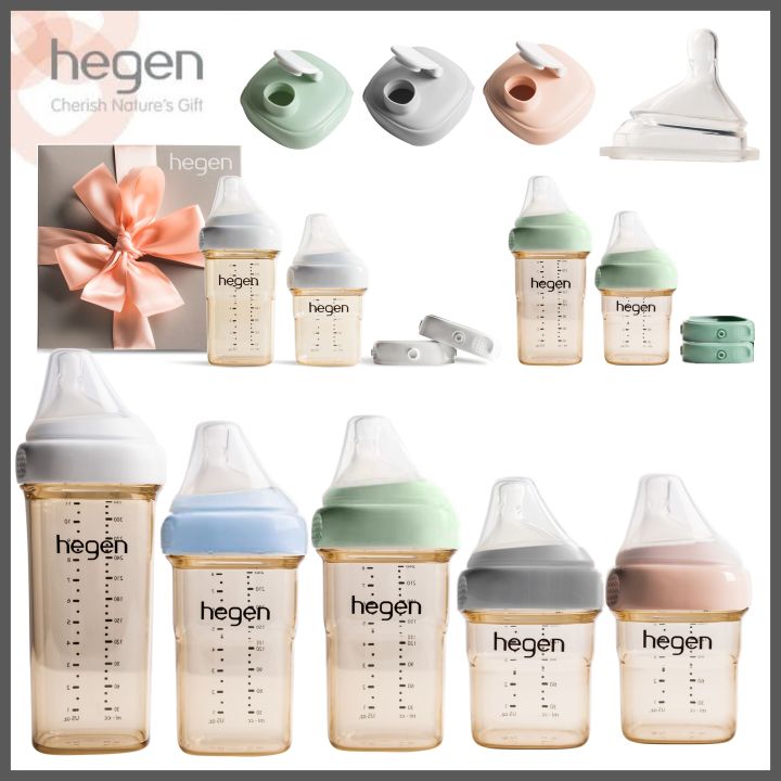 Hegen PCTO™ 330ml-11oz/ 240ml-8oz/ 150m-5oz Feeding Bottle PPSU/ Teat/ Spout/ Basic Starter Kit ...
