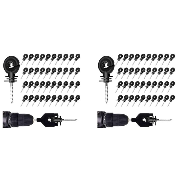 80Pcs Electric Fence Insulators Screw,Electric Fence Ring Insulator ...