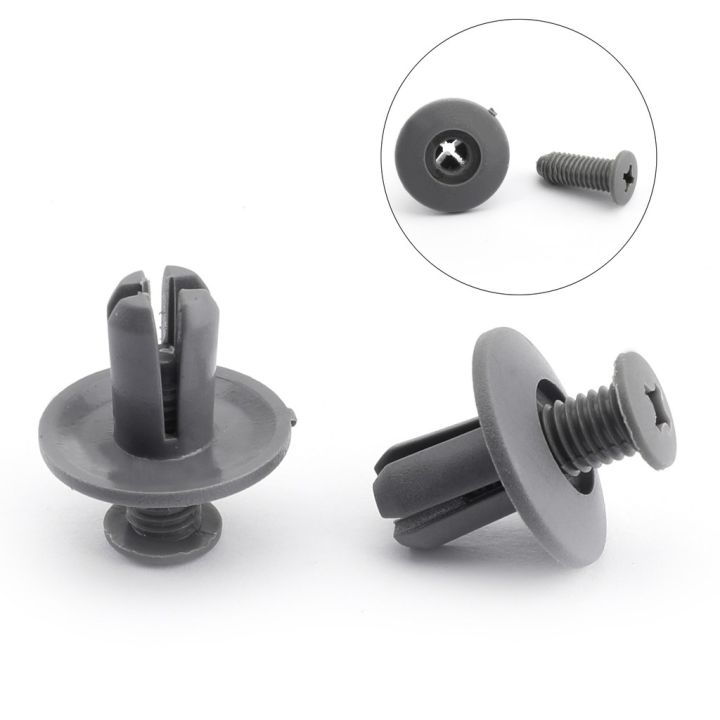 5 pcs Car Plastic 8mm Scrivet Screw Clips Fit Door Boot Trim Panels Bumper Cross Fasterner ...
