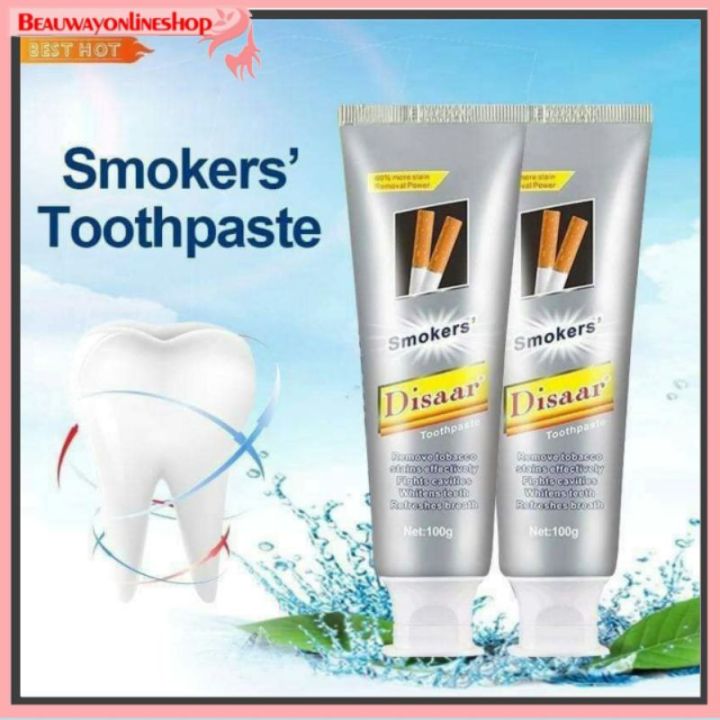 DISAAR Smokers Toothpaste Remove Smokers Snes Whitening Teeth 100G | Lazada