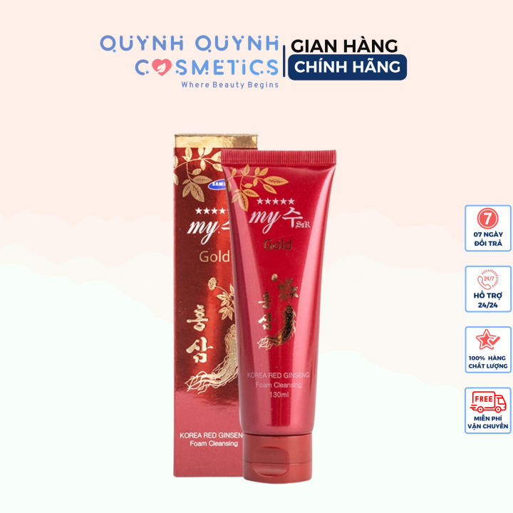 Sữa Rửa Mặt Sâm Hàn Quốc Chính Hãng - Sữa Rửa Mặt Hồng Sâm My Gold - New - 130ml | Lazada.vn