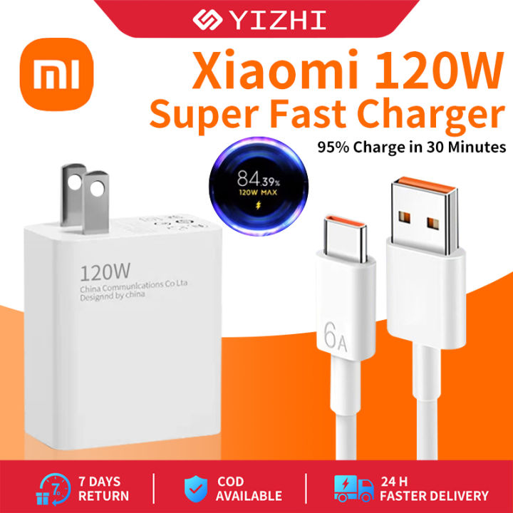 Xiaomi 120W Original Super Fast Charger Type-C Micro USB Fast Charging 6A Cable For Redmi MIX4 ...