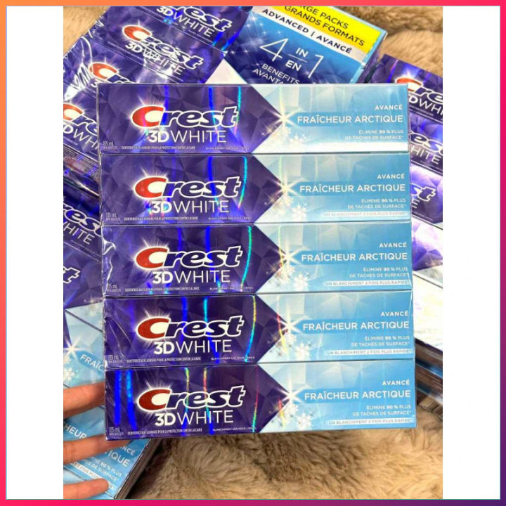 Crest, 3D White, Fluoride Anticavity Toothpaste, Ice Clean Mint , 3.1 ...