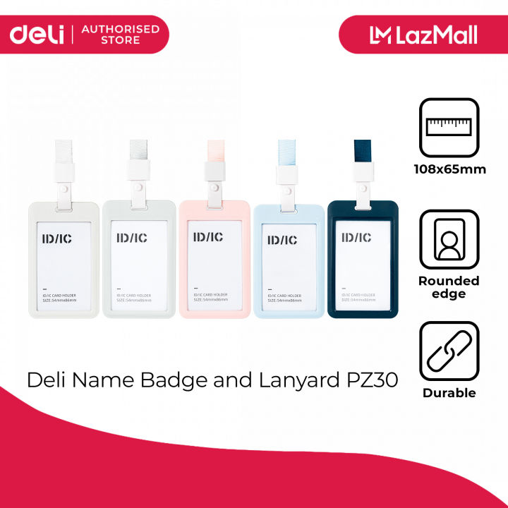 Deli PZ30 Name Badge and Lanyard | Lazada PH