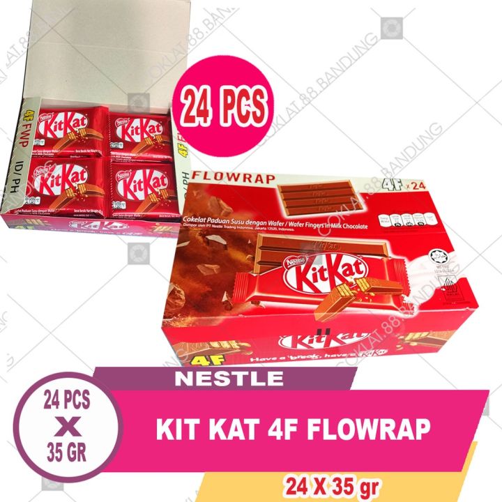 KITKAT 4F 1 BOX 24 PCS X 35GR COKLAT, NESTLE COKLAT KITKAT 4F 1 DUS ISI ...