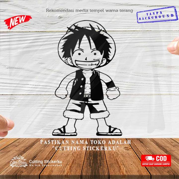 Cutting Stiker Luffy Chibi Variasi Motor Imut Mobil One Piece Sticker ...
