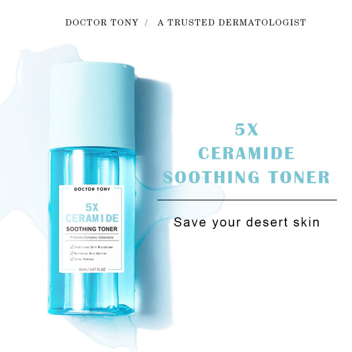 DOCTOR TONY 5x Ceramide Soothing Toner Skin Barrier Repair Toner With ...