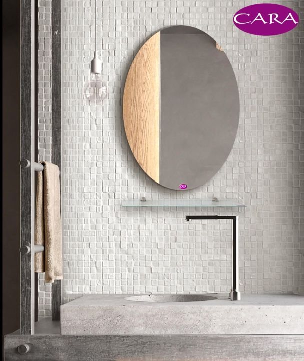 PROFILES Cara Home Bathroom Wall Mirror (Oval Shape) Vanity Mirror ...