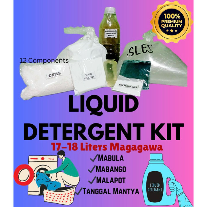 LIQUID DETERGENT KIT 17-18Liters bottles nagagawa Premium Diy Set Pang ...