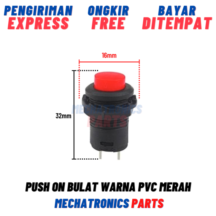 [SWI-9080] PUSH ON BULAT WARNA PVC MERAH | Lazada Indonesia