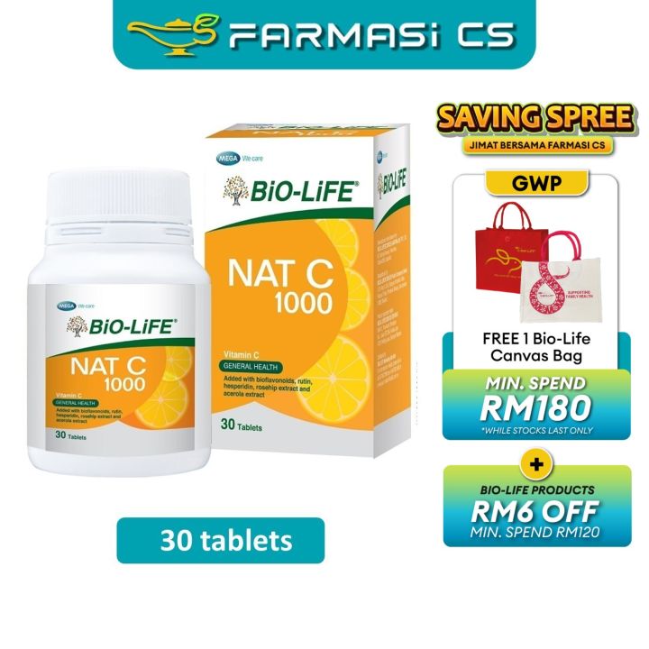 Bio-Life Nat C 1000mg 30s EXP:02/2026 [ Farmasi CS ] | Lazada