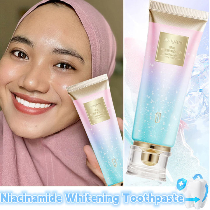 BODYAID Nicotinamide Whitening Toothpaste Tooth Stains Removal Fresh ...