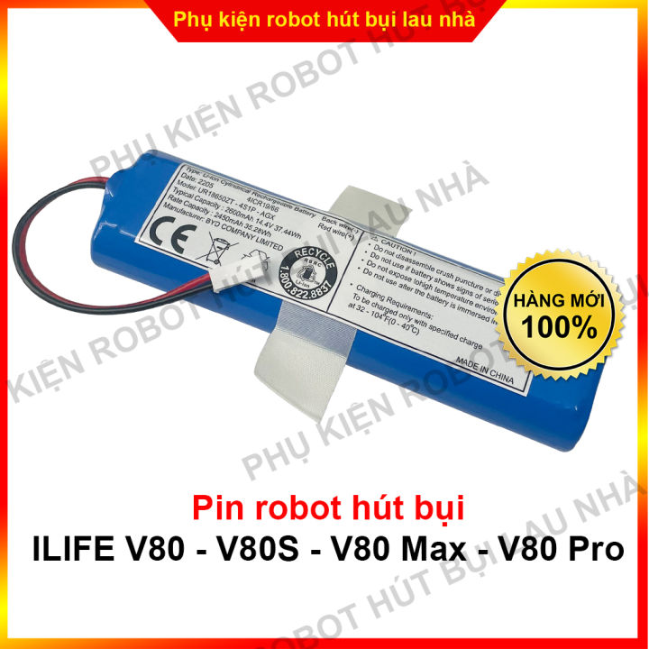Pin robot hút bụi ILIFE V80, V80S, V80 Pro, V80 Max - Bảo hành 3 tháng (Lỗi 1 đổi 1) | Lazada.vn
