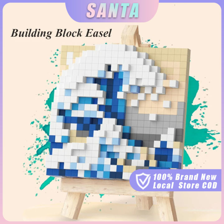 Building Blocks Toys Pixel Oil Painting The Great Wave off Kanagawa/The ...