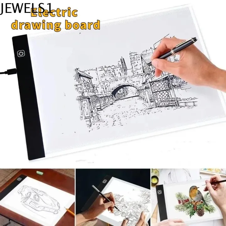 JEWELS1 3 Level Electric Drawing Board USB Adjustable Brightness ...