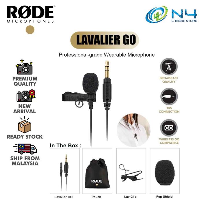 Rode Lavalier GO Microphone Shotgun Mic for Wireless GO Systems ...