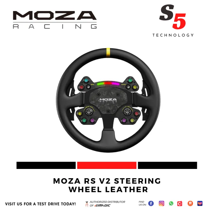 MOZA RS V2 Steering Wheel Leather / sim racing / eracing / esports ...