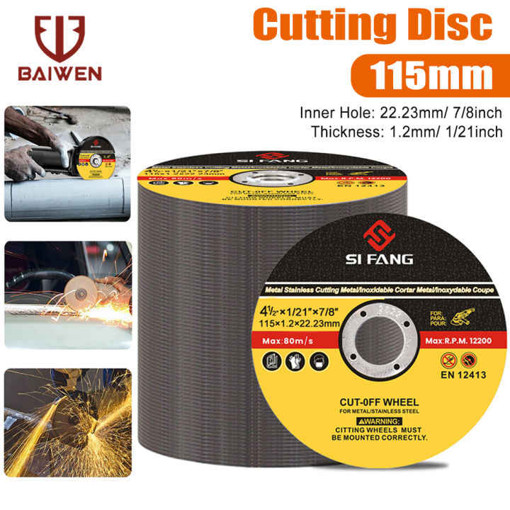 BAI WEN 4.5 Inch Cutting Wheels Metal and Stainless Steel Cut Off ...