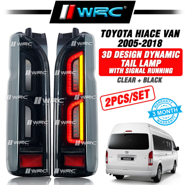 Toyota Hiace Van 2005 - 2018 3D Design Dynamic Tail Lamp With Signal ...