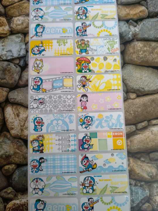 STIKER LABEL NAMA WATERPROOF DORAEMON | Lazada Indonesia