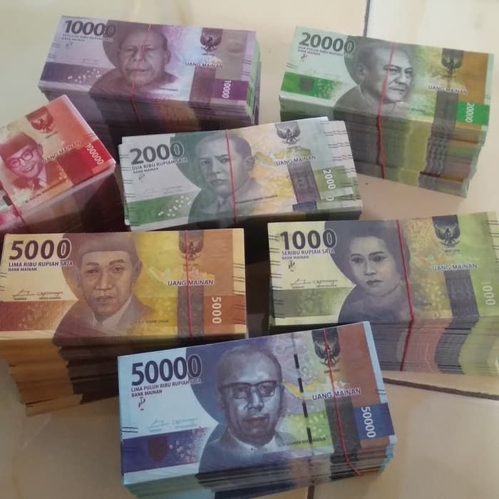 uang mainan pecahan 1000 sampai 100.000 4 pack | Lazada Indonesia