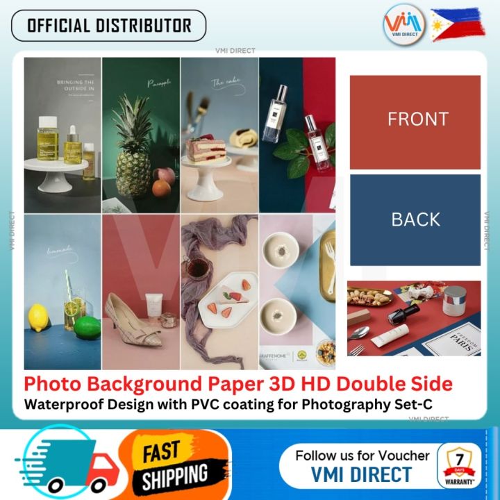 Photo Background Paper Set-C 3D HD Double Side backdrop background for ...